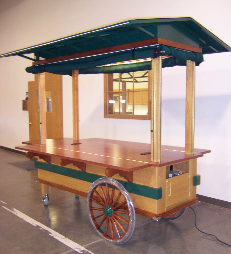 Custom outdoor retail push cart for vending concessions | Merchandising ... Custom outdoor retail push cart for vending concessions | Merchandising ...